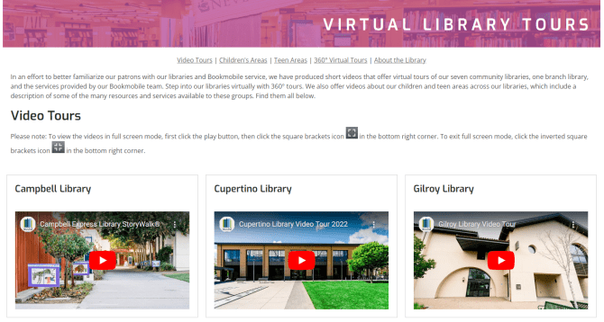 Santa Clara County Library District Unveils New 360° Virtual and Video ...